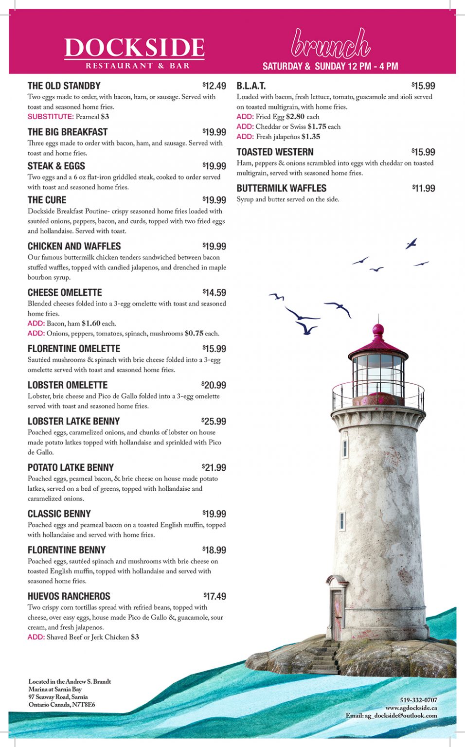 Menu – Alternate Grounds Dockside